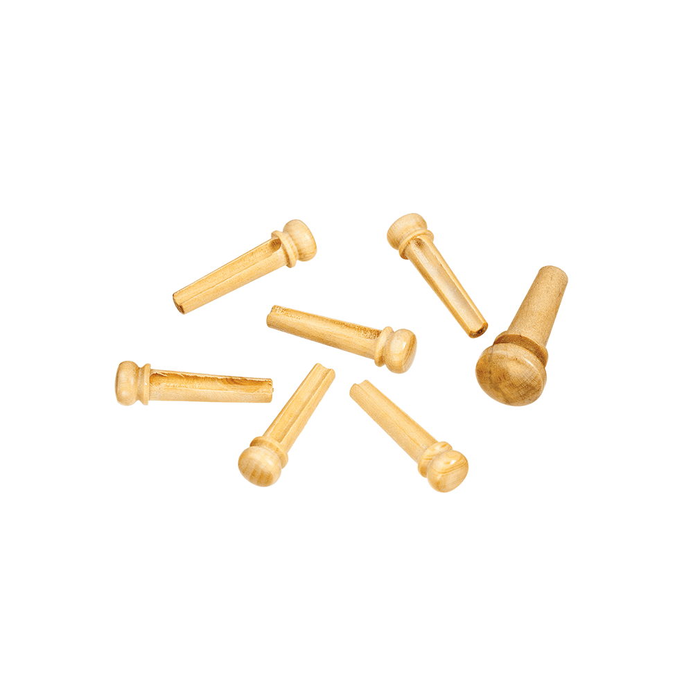 D'Addario Premium Grade Bridge Pins, Boxwood, Set of 6 with Endpin ...